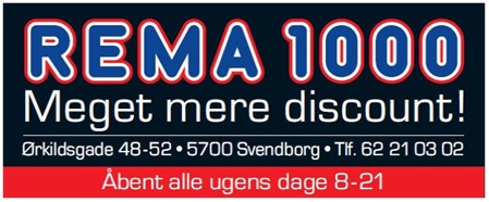 Rema1000 reklame – Svendborg Roklub